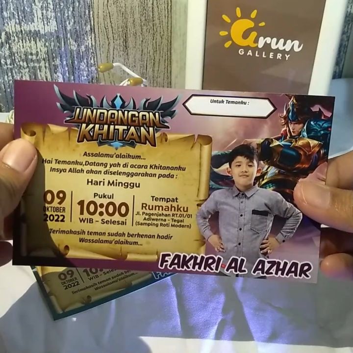 UNDANGAN KHITAN ANAK TEMA GAME FREE FIRE FF / UNDANGAN ANAK | Lazada ...