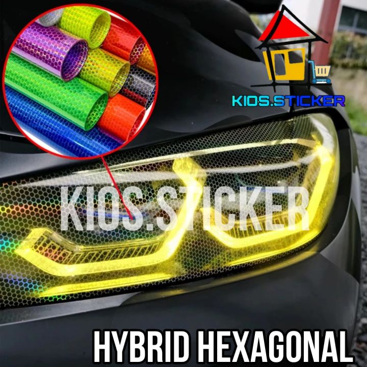 Skotlet Hybrid Motif Sarang Lebah Stiker Lampu Model Hexagonal Sticker ...