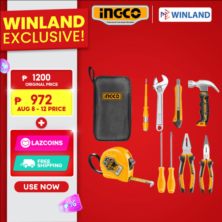 Ingco by Winland 9pcs hand tools set HKTH10809 / HKTH20809 ING-HT | Lazada PH