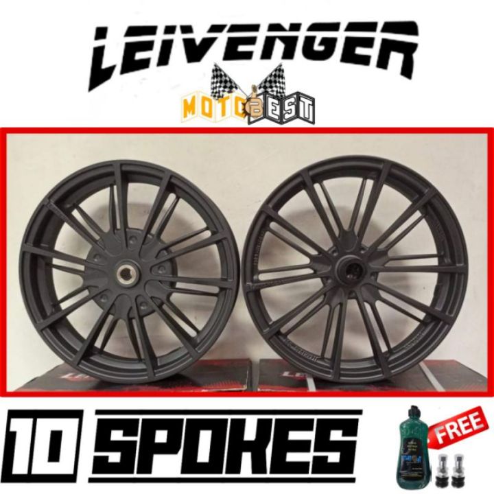 LEIVENGER 10 Spokes Mags For Honda Beat & Click with Free Tire Sealant ...