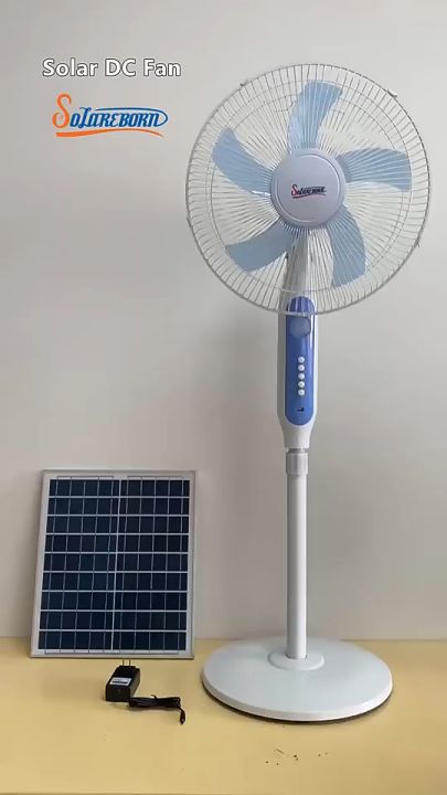 DC solar fan rechargeable energy solar fans for home 16 inch solar ...