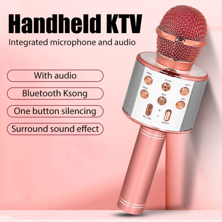 Wireless Karaoke Microphone Bluetooth Studio Noise Cancelling Micro ...