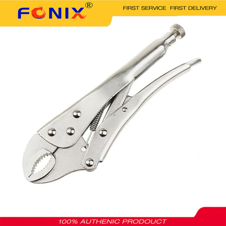 FONIX Locking Pliers, Curved Jaw, Alloy Steel Locking Pliers with Wire ...