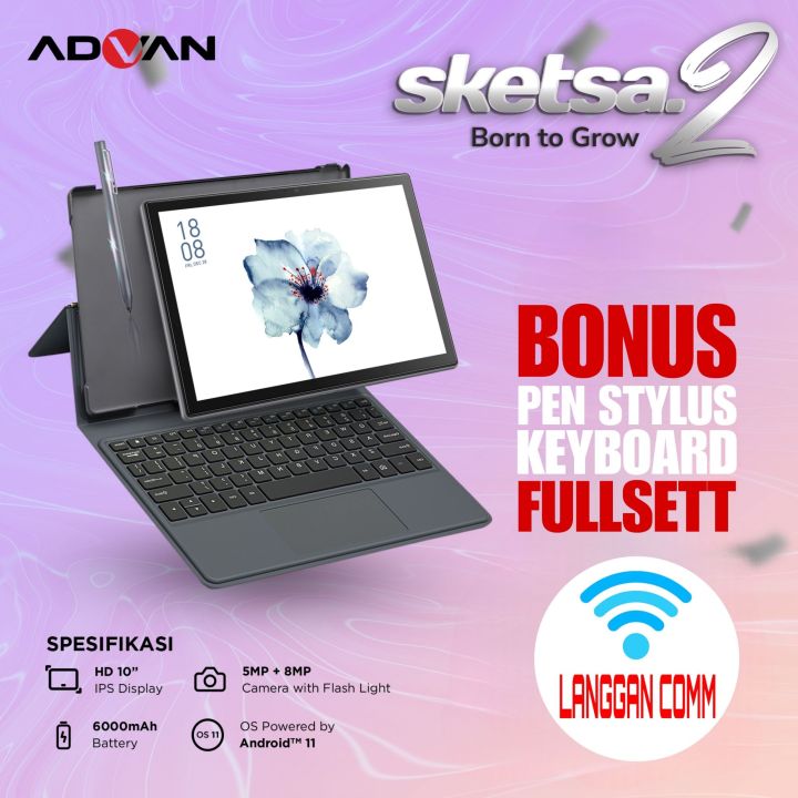 Tablet Sketsa 2 Fullsett Pen dan Keyboard Advan Tab Sketsa2 10 inch RAM ...
