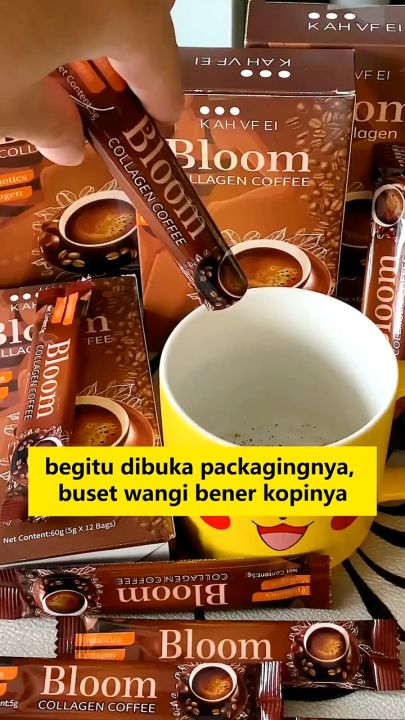 1 Box isi 12 Sachet BLOOM Kopi Kolagen L- Karnitin Pelangsing Perawatan ...