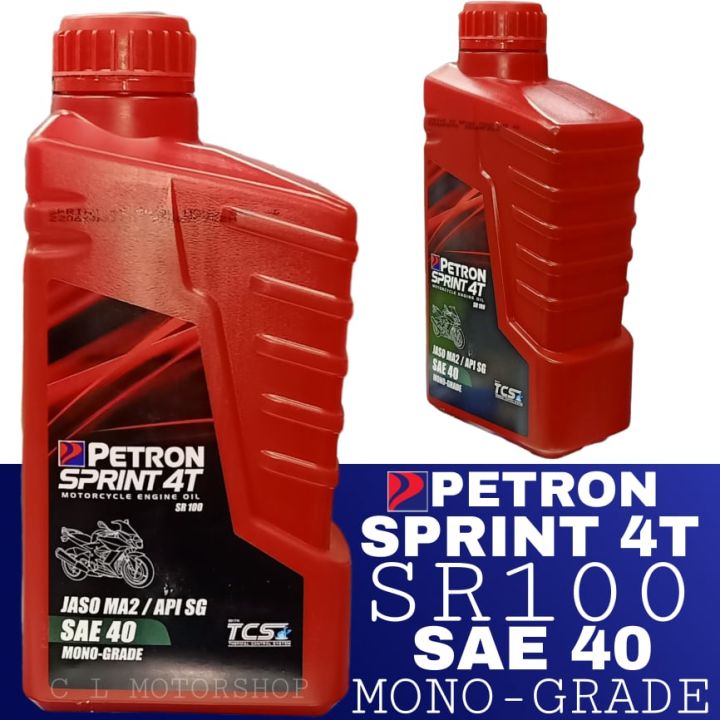 Petron Sprint Motorcycle Oil 4T SR100 SAE 40 Mono Grade | Lazada PH
