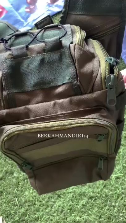 Tas Selempang Kotak Tactical TNI Tas Selendang Pria Army Cordura Velcro ...