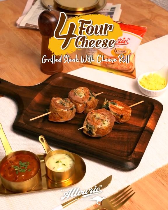 (หมดอายุ 19/07/2024) Allowrie Four Cheese Mix โฟร์ชีสเส้น อลาวรี่ 150 ...