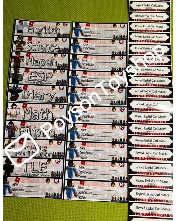 PERSONALIZE SUBJECT/NAME LABEL STICKER (ROBLOX BOY) (waterproof ...