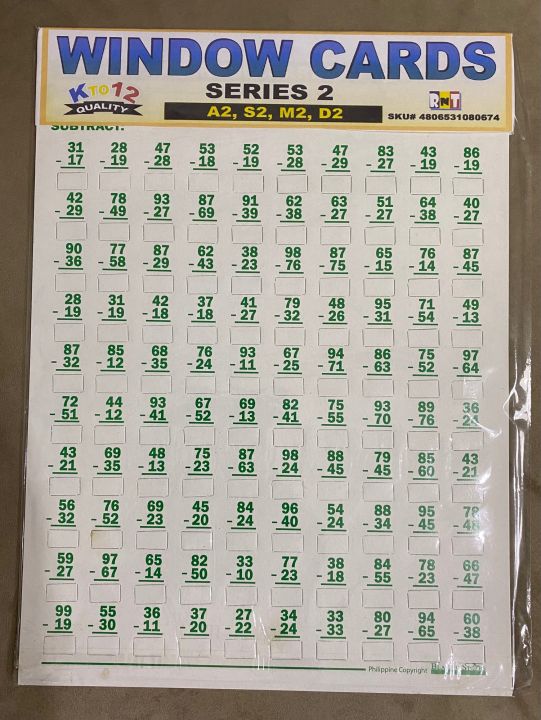 4 pcs Window Cards Series 2 Set (A2, S2, M2, D2) | Lazada PH