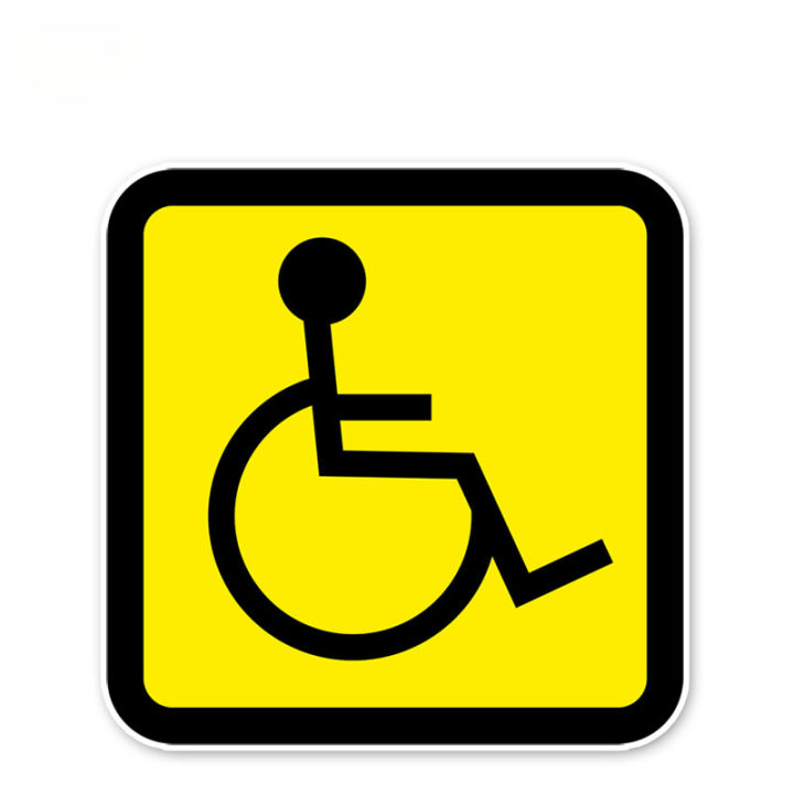 Disability Disabled Attention Security Sign Waterproof Car Stickers for ...