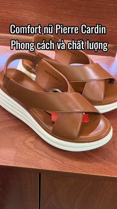 Giày Sandal Nữ Pierre Cardin - Quai chéo ôm chân che khuyết điểm- đế ...