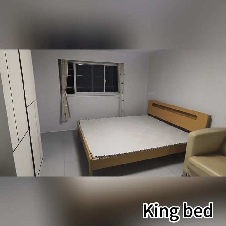 CONOCO Queen Solid Wood Bed Frame Wooden Bed Super Single/King Bed ...