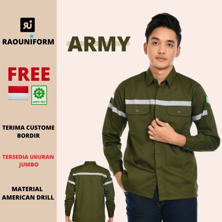 baju proyek/kemeja wearpack/kemeja sefty/baju PT/baju sefty/baju ...