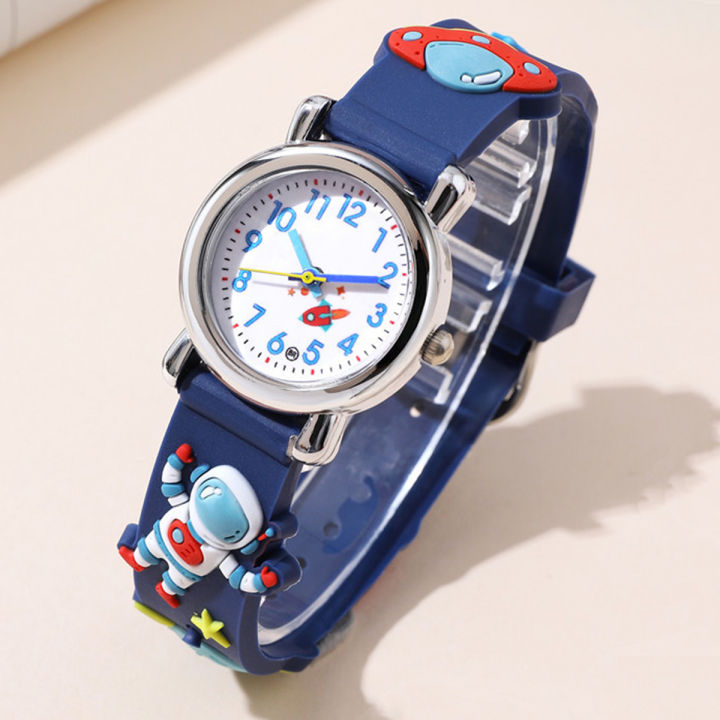 Astronaut Pattern Series Children's Watch Color Plastic Tape Boy Girl ...