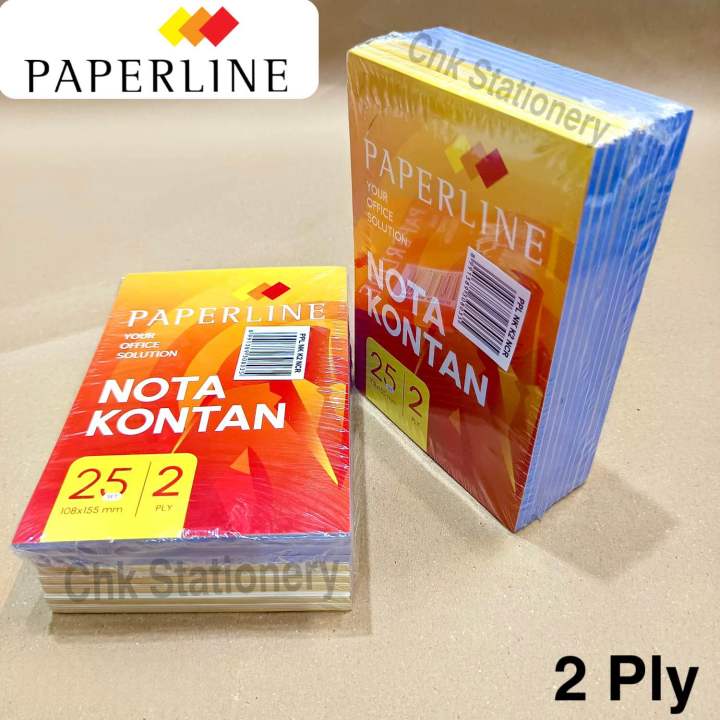 1 Pak Nota Kontan Kecil 2 Ply Paperline,Kiki & Forte(Isi 10 Buku ...