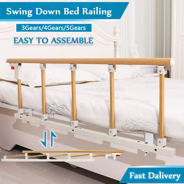 Side Rails For Bed Folding Aluminium alloy Guardrail Bed Safety Bed ...
