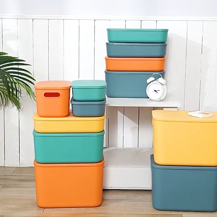 Colorful Storage Box Home Muji Storage Organizer Box Toy Macaron ...