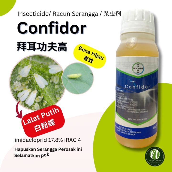 BAYER CONFIDOR 500ml Racun Serangga Lalat Putih Kutu Trip Bena Hijau Bena Perang Insecticide ...
