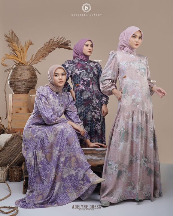 ADELYN DRESS 🆕 COD ️TERBARU GAMIS BY NADHEERA LUXURY | Lazada Indonesia