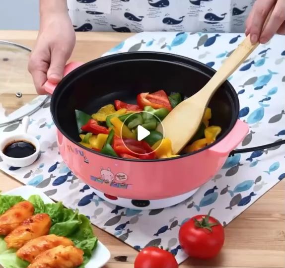 PINFU_SHOP กระทะไฟฟ้า ความจุ 2 ลิตร หม้อไฟฟ้าอเนกประสงค์ หม้อไฟฟ้า อุ่น ...