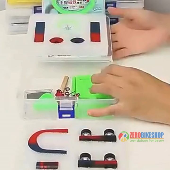 STEM ชุดทดลองวิทยาศาสตร์ ชุดทดลองสนามแม่เหล็ก แม่เหล็ก พร้อมกระเป๋าขนาดเล็กสำหรับเด็ก เทคโนโลยี ...