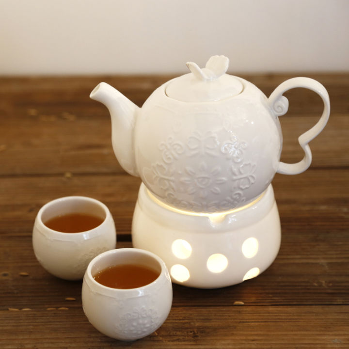 European-Style Pastoral Heating Base Afternoon Tea Time Relief Ceramic ...