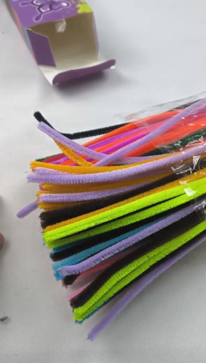 200pcs Boxed Fuzzy Wire Packaging Plush Tube Creative Toy DIY Crafts ...