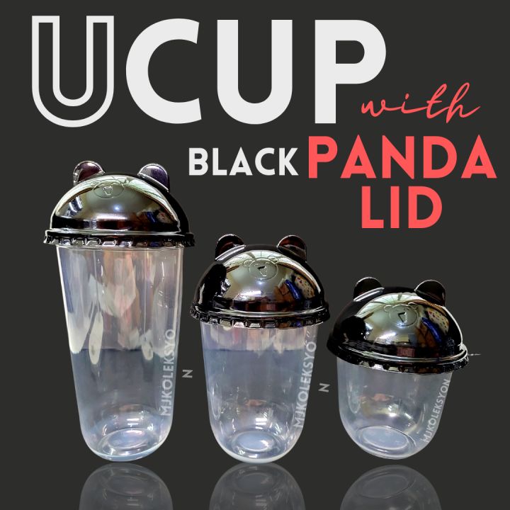 50pcs Plastic Ucup with Lid Set for Milktea, Frappe, Ice Coffee 95mm ...