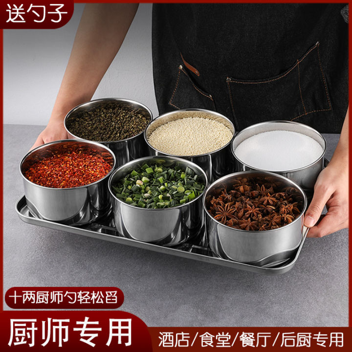 Commercial Stainless Steel Seasoning Box Set Restaurant Kitchen Large ...