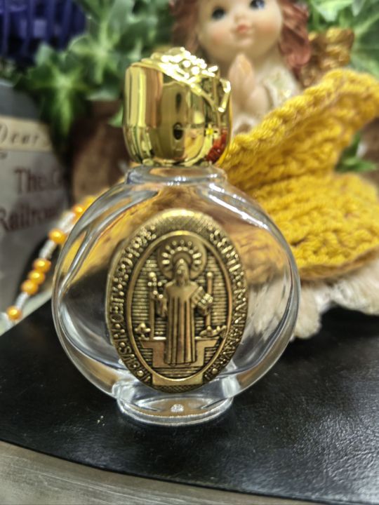 St. Benedict Religious Mini Glass Holy Water Container | Lazada PH