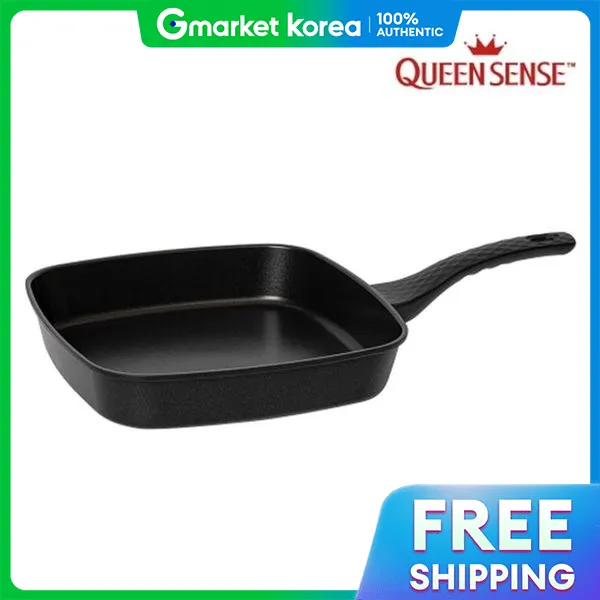 Queen Sense | Black Ih Aqowldau Induction Wide Square Frying Pan 28cm ...