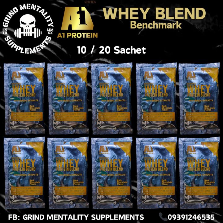 A1 PROTEIN BENCHMARK WHEY PROTEIN BLEND PER 10 / 20 SACHET | Lazada PH