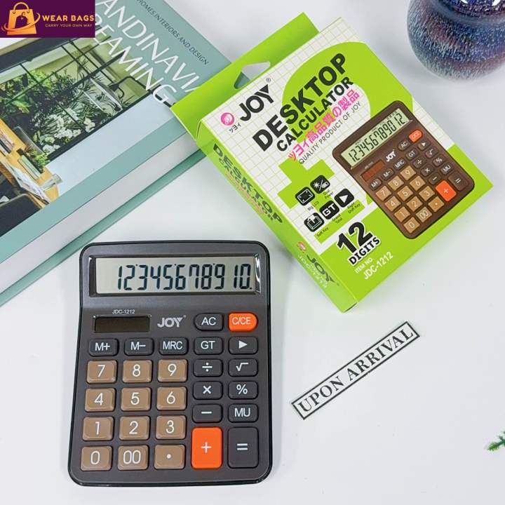 JOY Desktop Calculator 12-digit Calculator Dual Power With 3A Battery ...