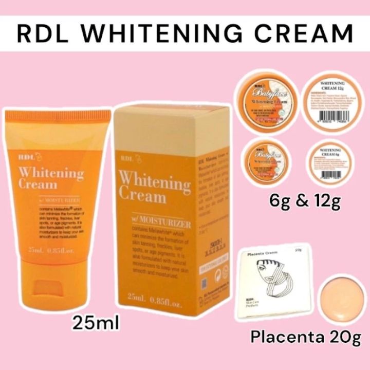 RDL Whitening Cream With Moisturizer 25g, 12g, 6g | Lazada PH