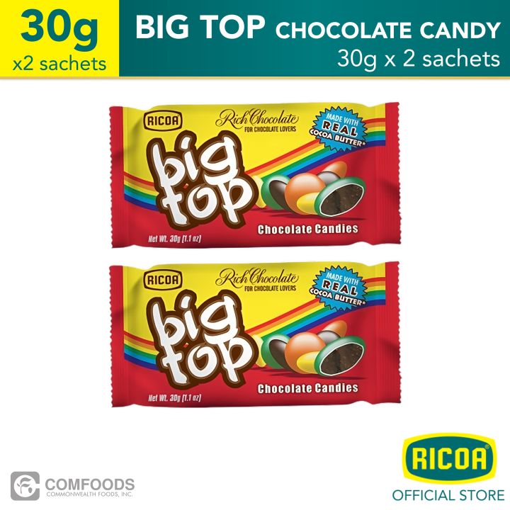RICOA Big Top Chocolate Candy 30g Sachet - Pack of 2 | Lazada PH