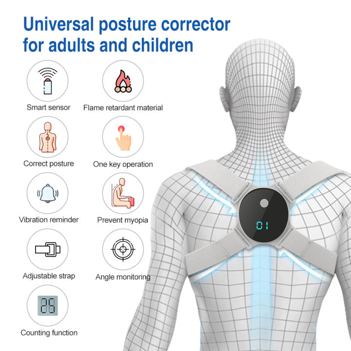Smart Correction belt LCD posture corrector invisible sitting posture ...
