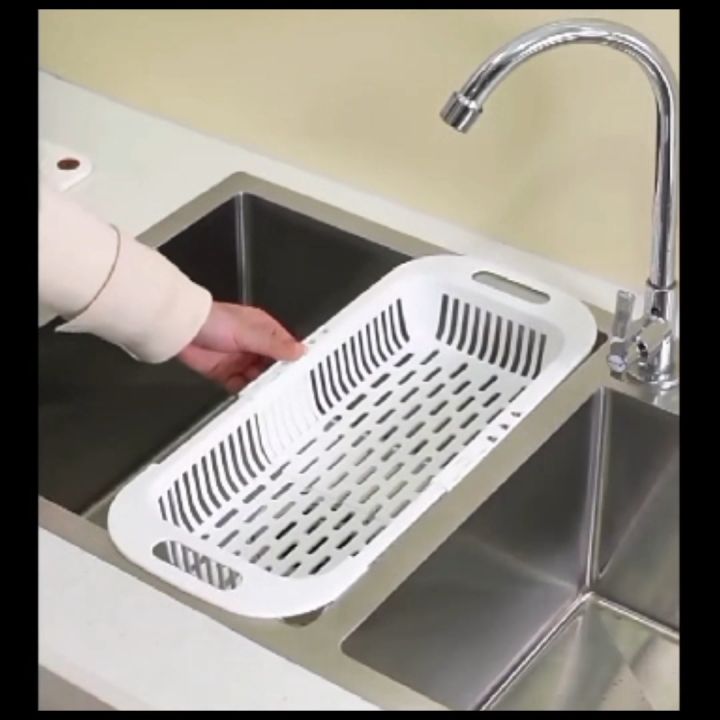 [SG SELLER] Extendable Retractable Kitchen Sink Rack Organizer Dish ...