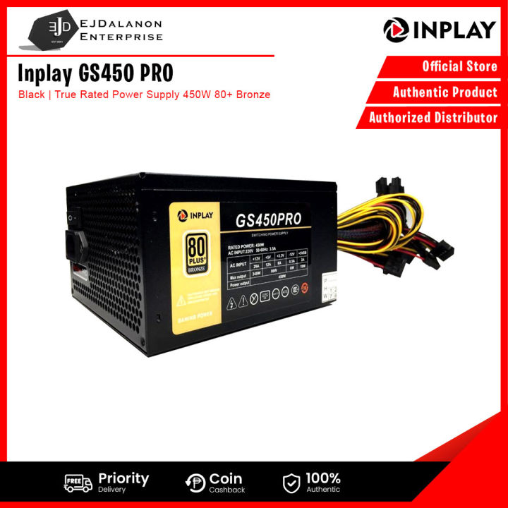 Inplay GS450 PRO True Rated Power Supply 450W 80+ Bronze | Power Supply ...