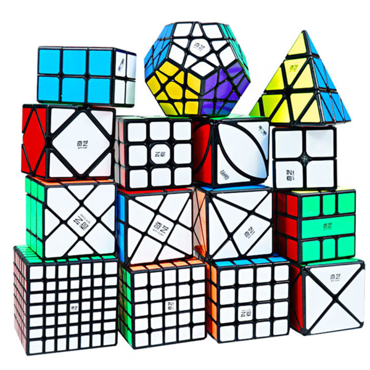 QIYI 3x3x3 4x4x4 5x5x5 Speed Magic Cube Puzzle Black Stickers Magic ...