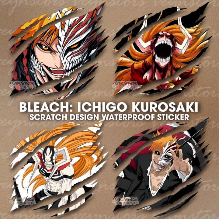 BLEACH ANIME LOGO/SCRATCH DESIGN WATERPROOF VINYL STICKER | Lazada PH