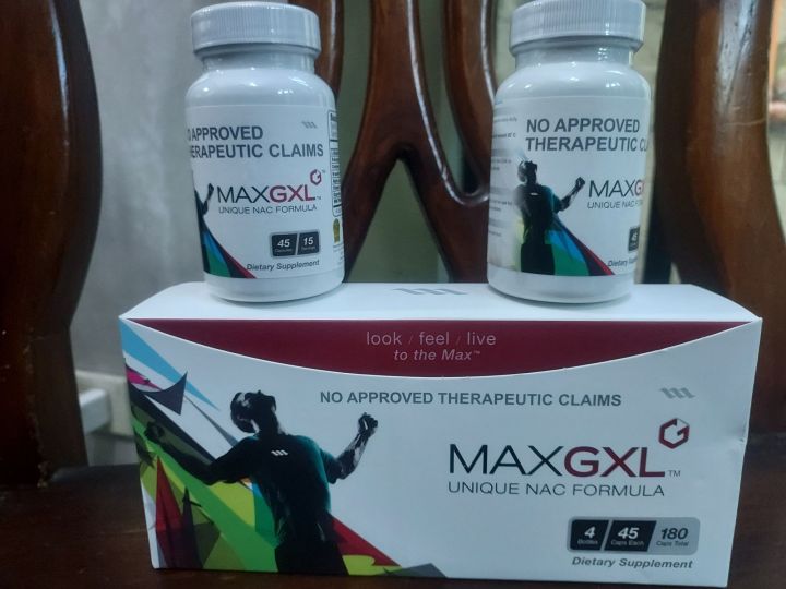 Max GXL Dietary Supplement With Unique NAC formula BIG BOTTLE 1 MONTH ...