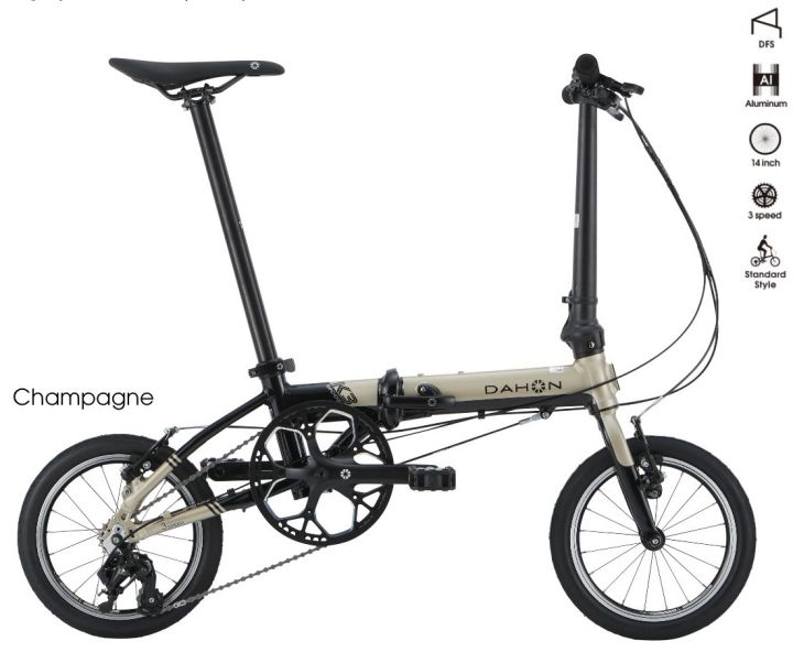 จักรยานพับ Dahon K3 ล้อ14” เฟรมอลูมีเนียม เกียร์ Dahon Custom 3spds. เบามากแค่ 7.8กิโล | Lazada ...