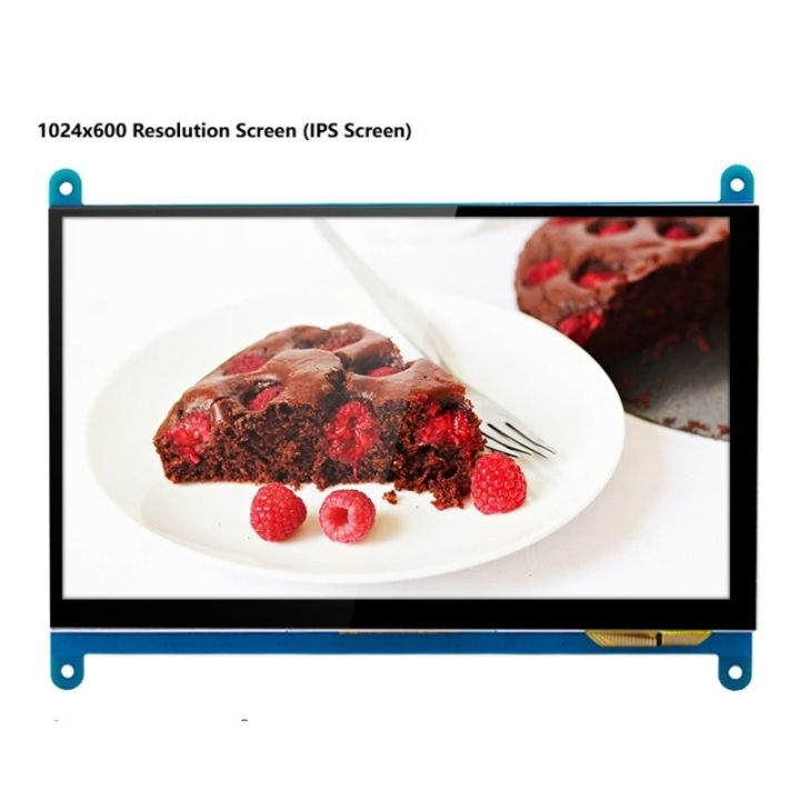 7 Inch Raspberry Pi 4/3/2/B/B+/A+ Monitor 1024x600 IPS 5-Points ...