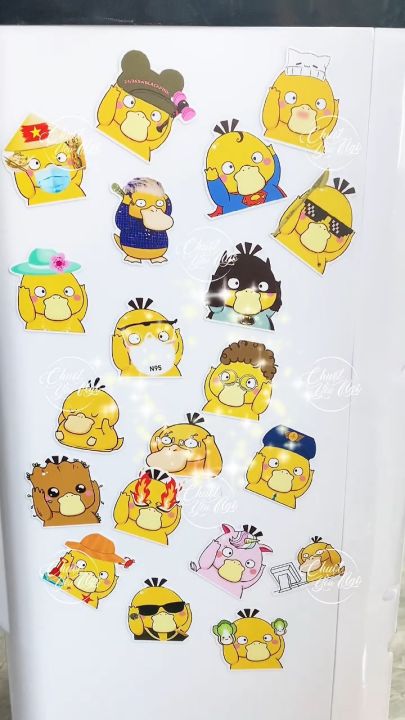 50 mẫu sticker trend VỊT VÀNG BỐI RỐI koduck psyduck ôm đầu pokemon ...