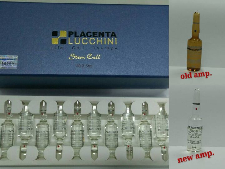 🔥Lucchini life cell placenta stem cell for anti aging 1 box 30 vials 1 ...