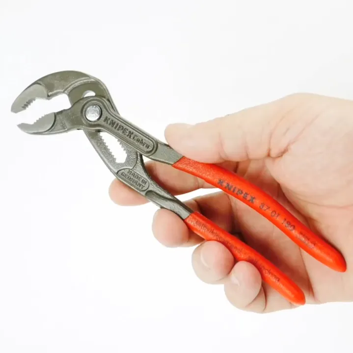 KNIPEX 87 01 180 Cobra® High-tech Water Pump Pliers 8701180 7" Pipe ...