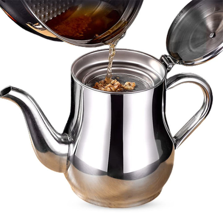 Cooking Oil Filter Pot Container Oil Separator Bottle Stainless Steel ...