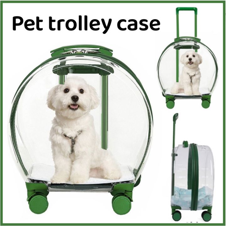 Pet Bag Trolley Case Portable Flight Case Transparent Breathable Cat ...