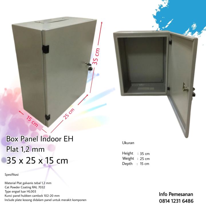 Box panel listrik Indoor EH 25x35 35x25 25x35x15 35x25x15 cm (Plat 1,2 ...